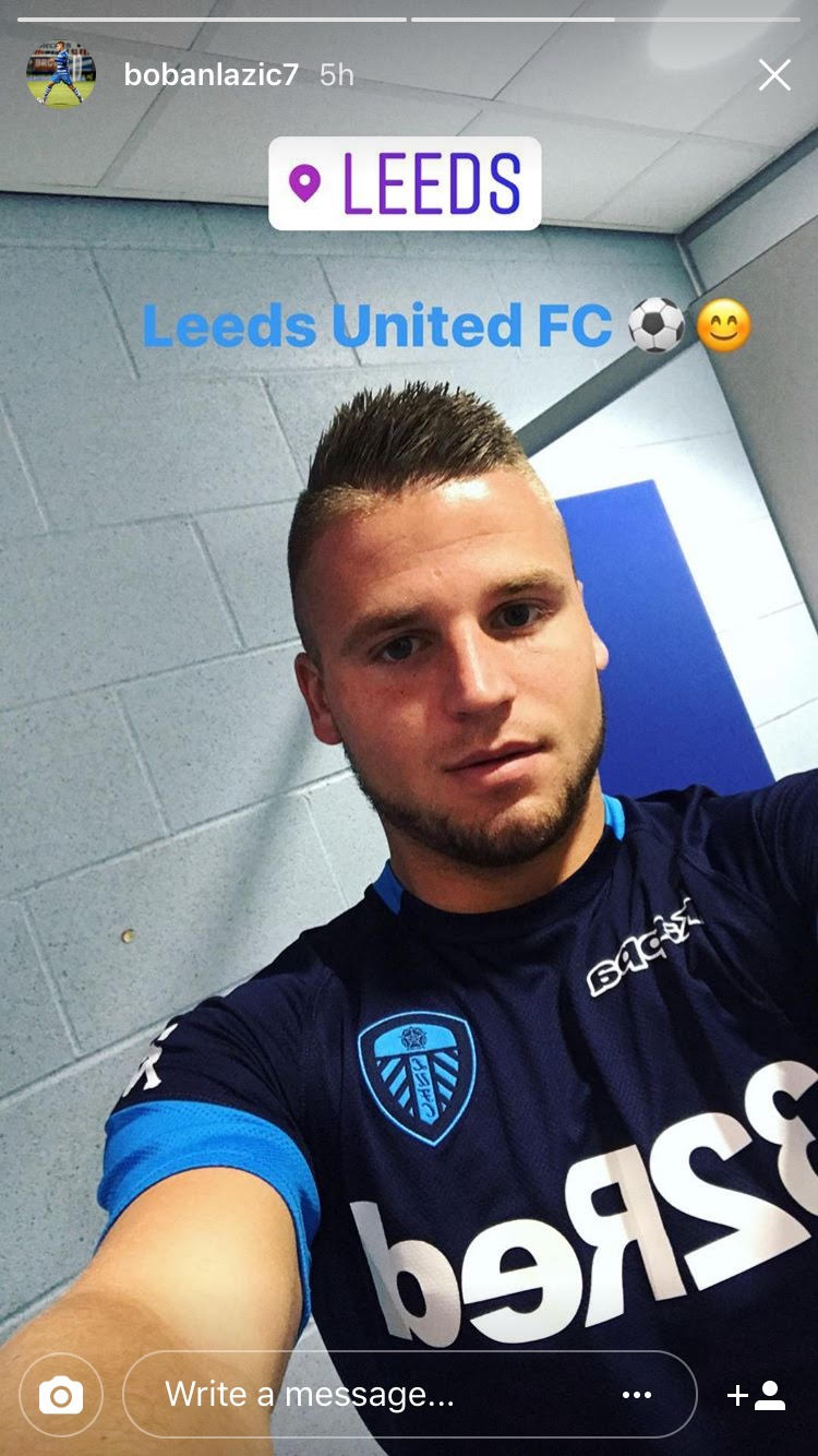 Leeds transfer news: Lazic pictured in Whites training attire