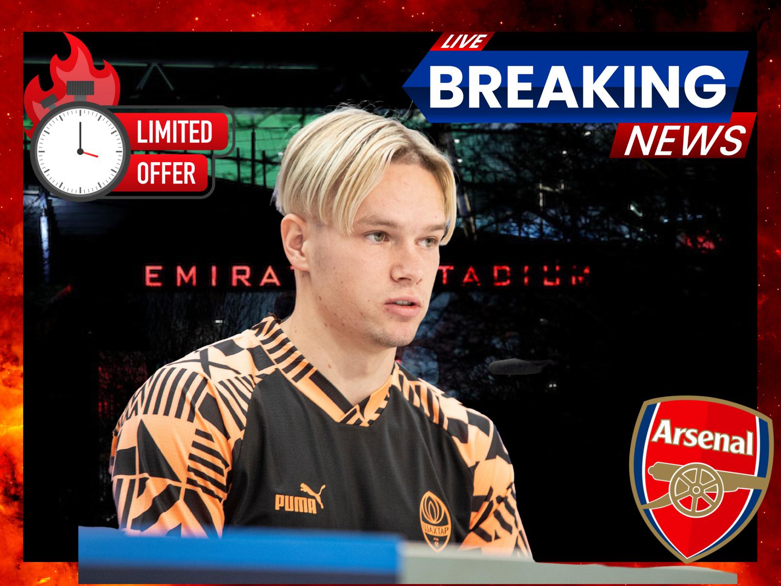 Arsenal in advanced talks to sign Mudryk as medical lined up - sources