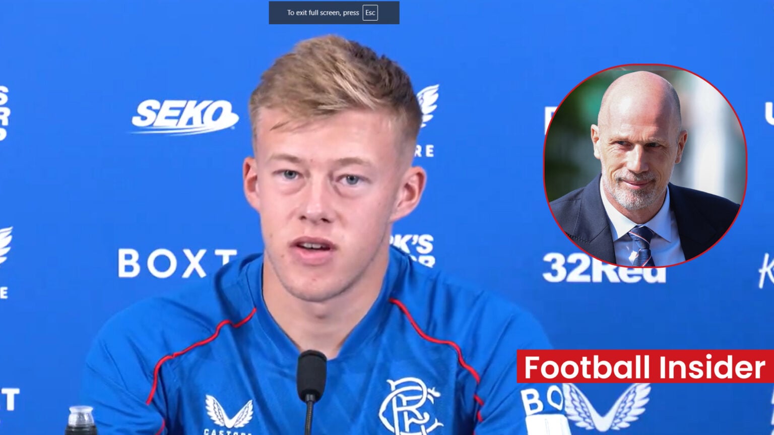 Rangers fans stunned by what Connor Barron has said as new footage emerges