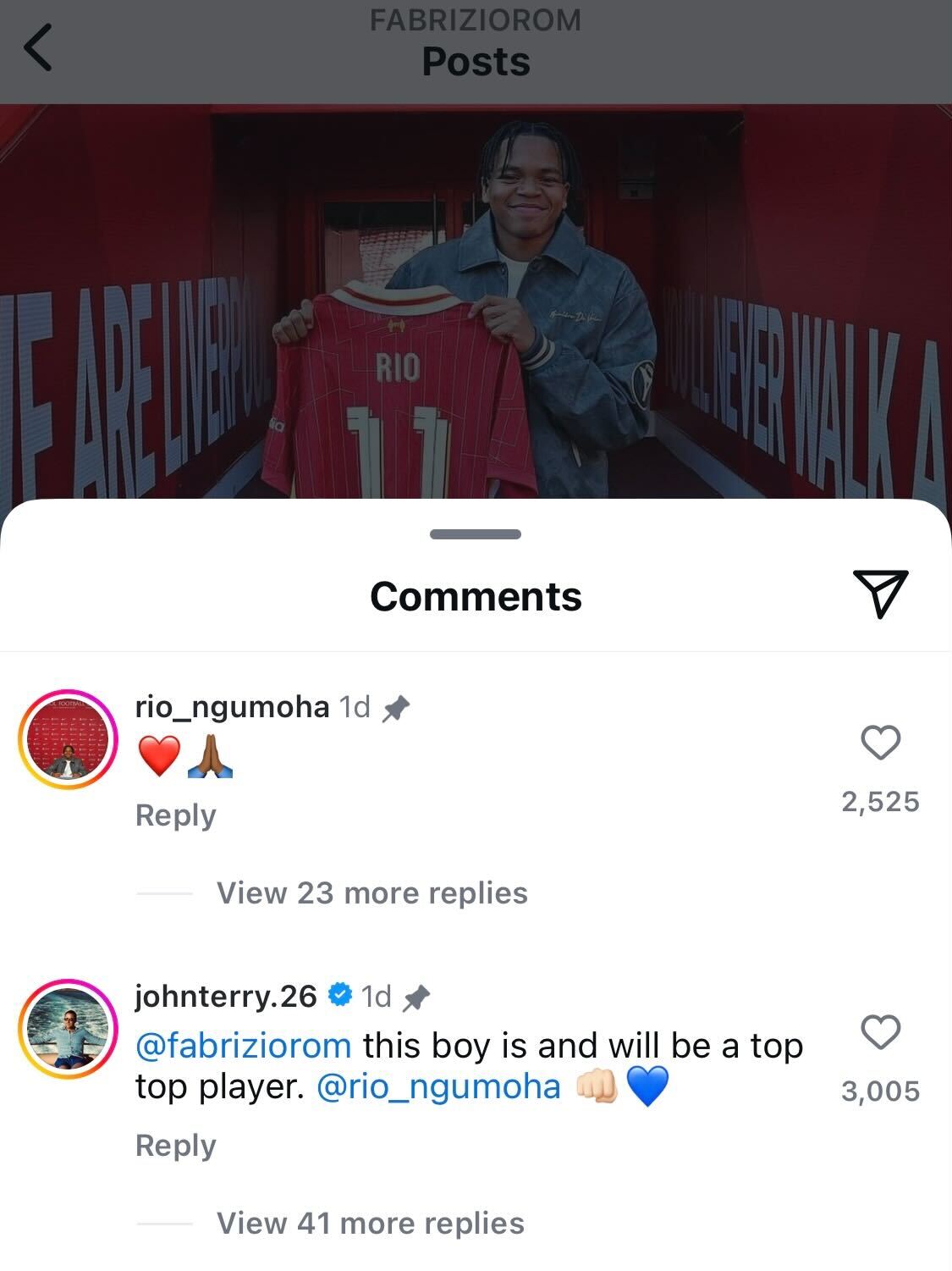 John Terry sends message as Liverpool complete 'top' new signing