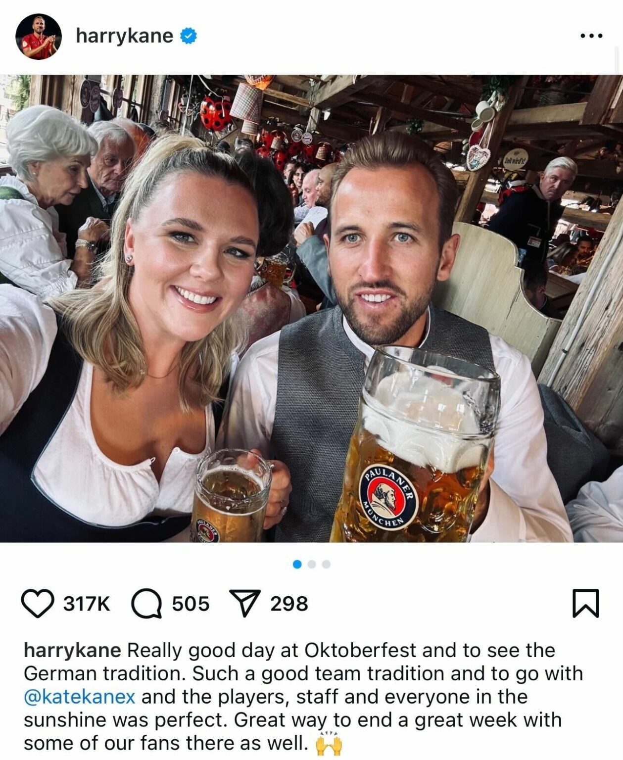Harry Kane leads Bayern Munich celebrations as he sends message to fans