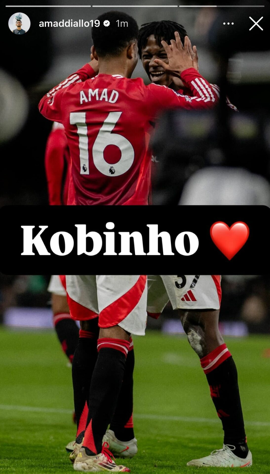 Amad Diallo sends message to Kobbie Mainoo as Man United exit whispers ...