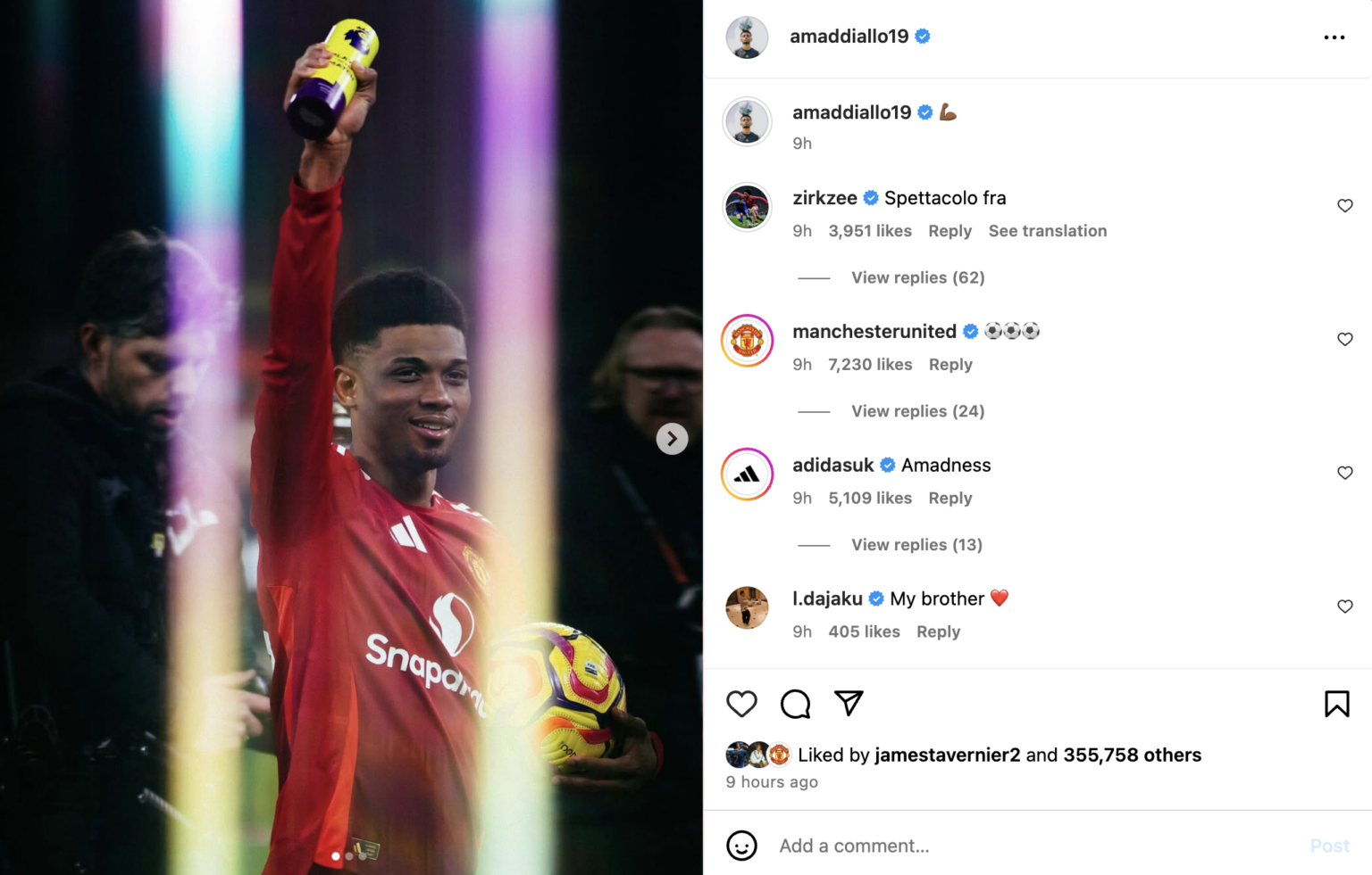 Amad Diallo sends message to Man United fans after jaw-dropping twist