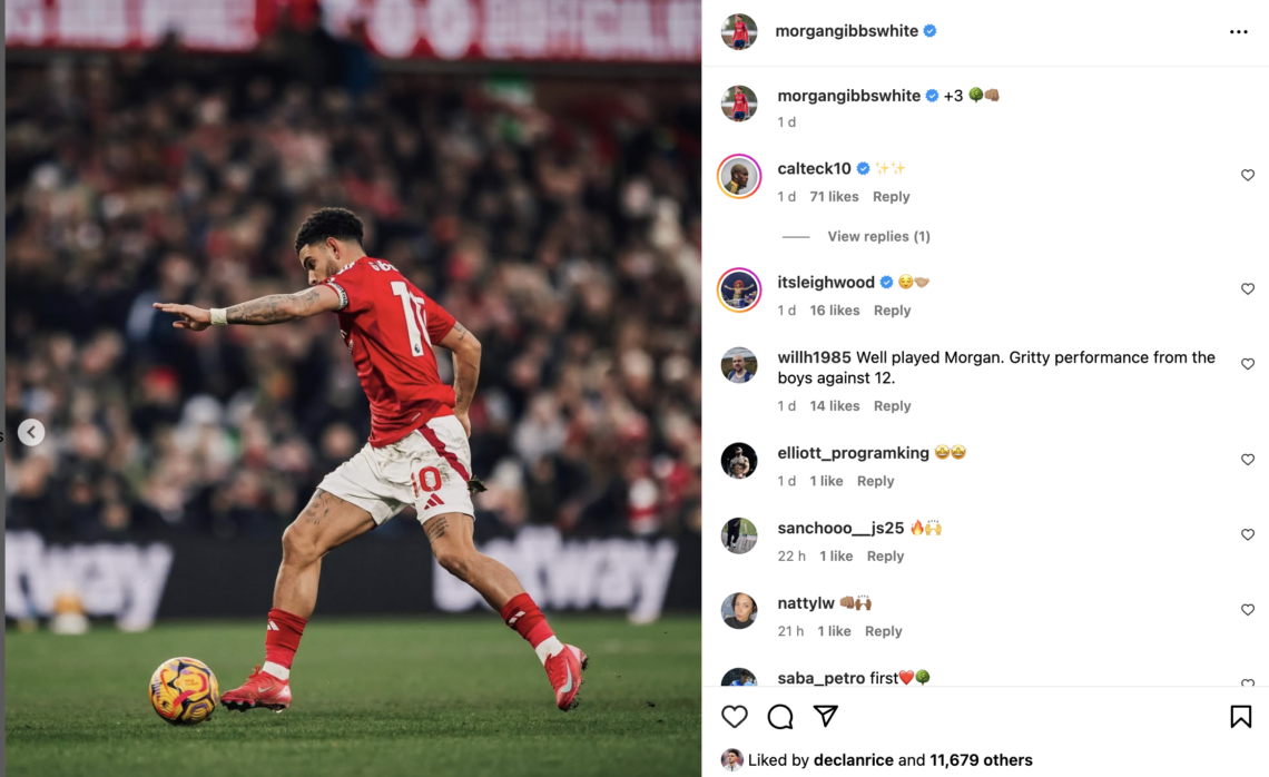 Arsenal star Declan Rice reacts to Morgan Gibbs-White message after ...