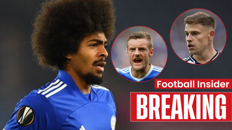 Harvey Barnes and Jamie Vardy react to Hamza Choudhury's message