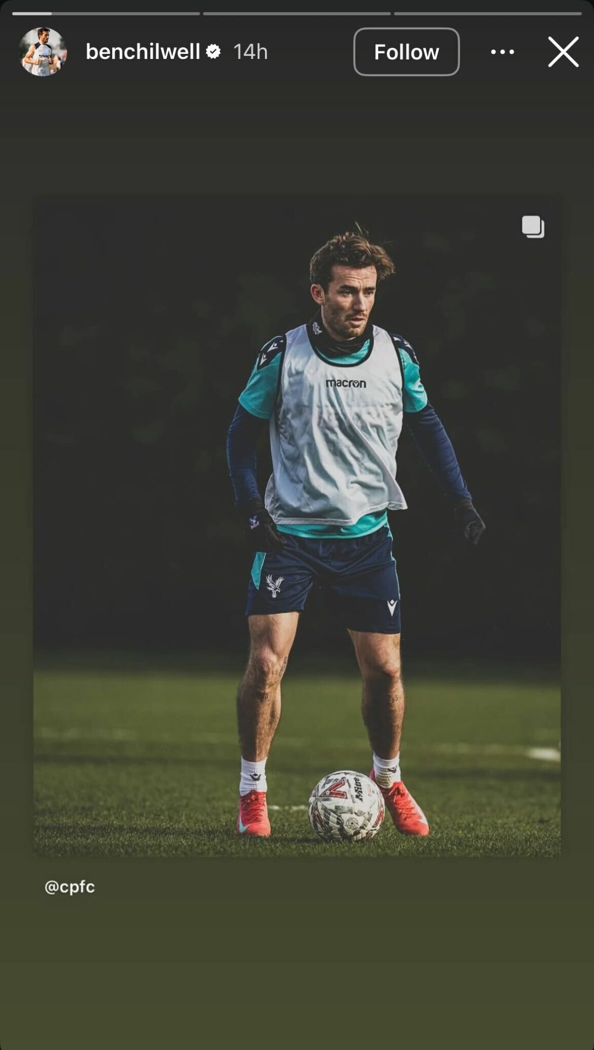 Ben Chilwell shares first Crystal Palace training ground update