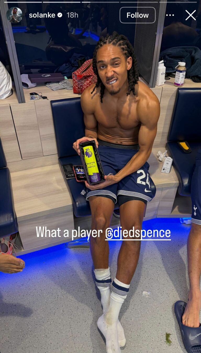 Dominic Solanke sends three-word message to Djed Spence after Tottenham ...