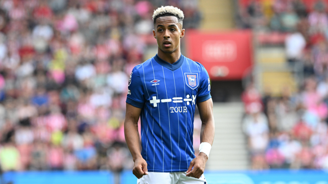 Ipswich's Omari Hutchinson reacts to Callum Hudson-Odoi amid Everton links