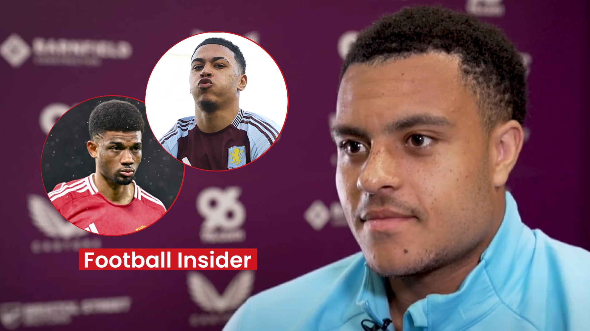 Amad and Morgan Rogers react to CJ Egan-Riley's new announcement at Burnley