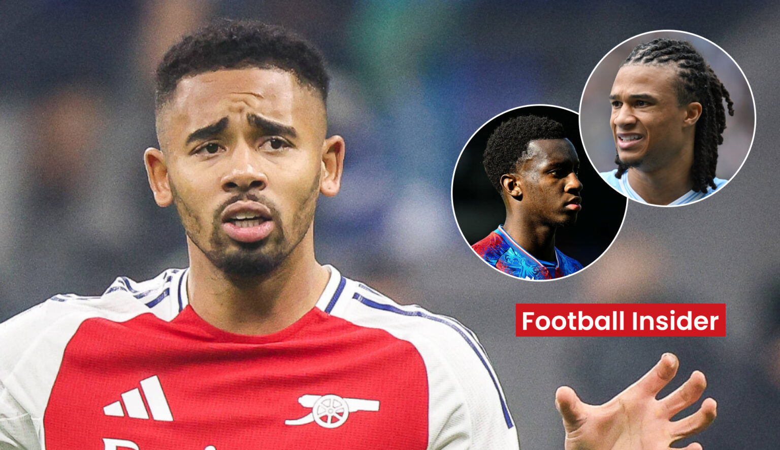 Nathan Ake and Eddie Nketiah react to Gabriel Jesus' injury update at ...