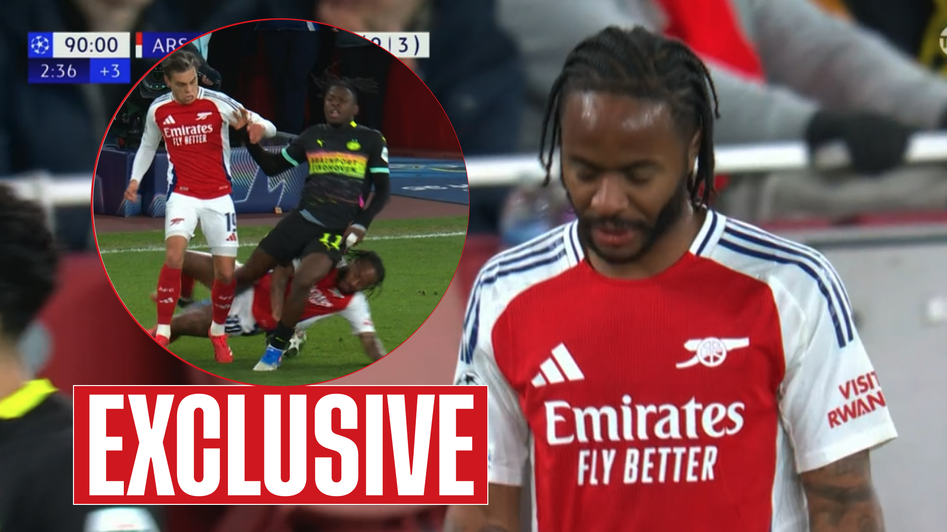 Hackett Exclusive: Raheem Sterling deserved red card in Arsenal incident vs PSV