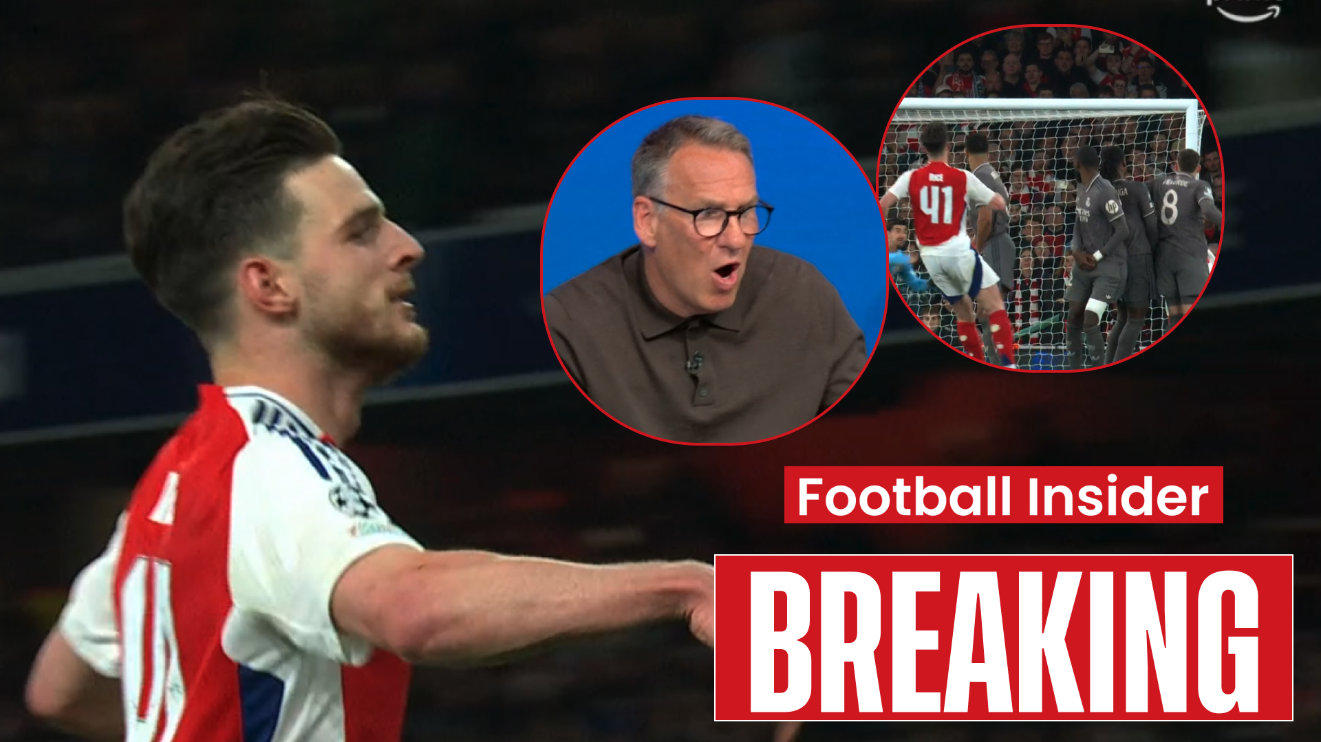 Declan Rice embarrasses Paul Merson live on Sky with Arsenal stunner v ...