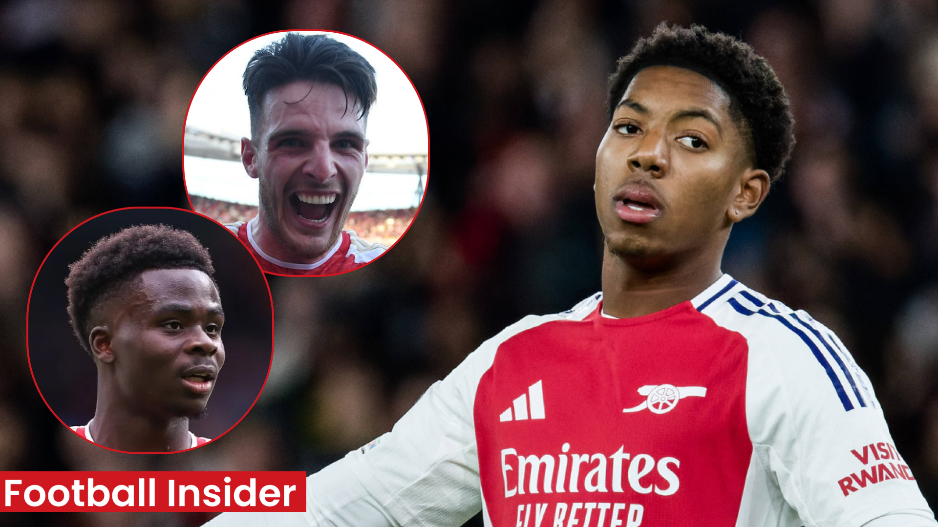 Bukayo Saka and Declan Rice respond to Myles Lewis-Skelly's Arsenal message