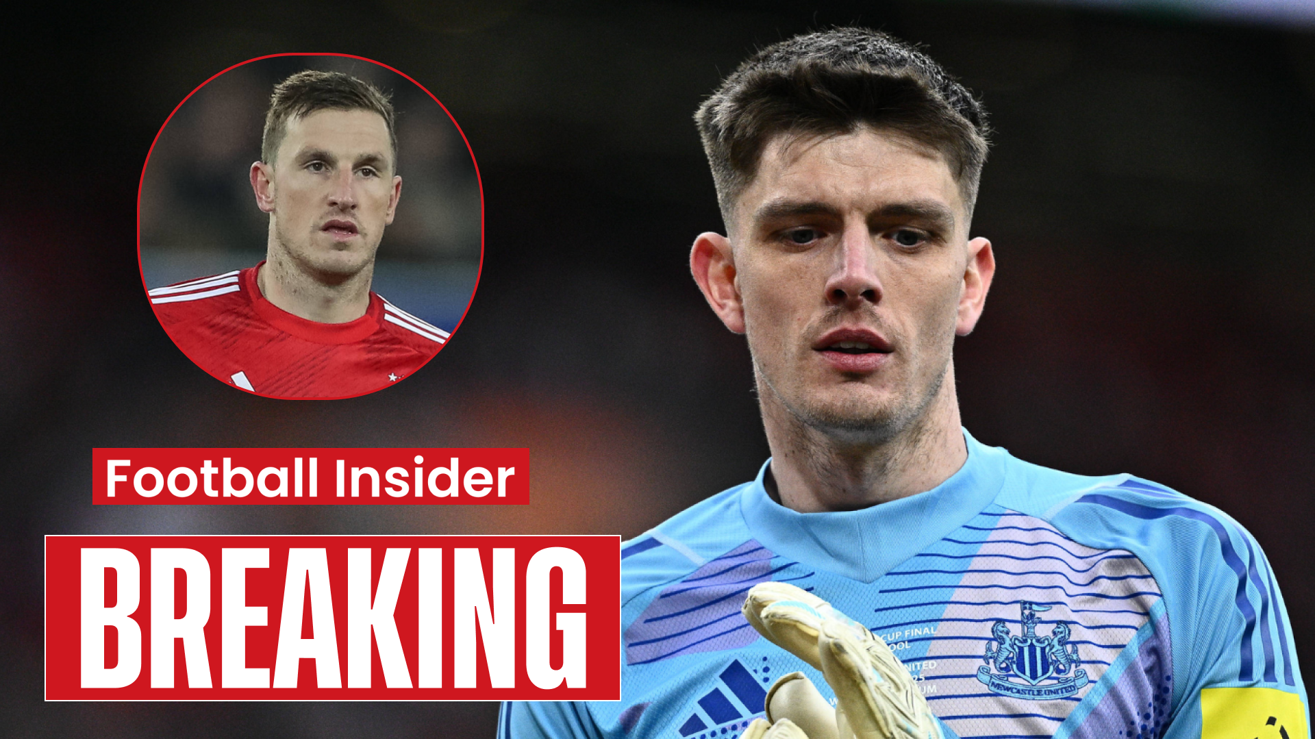 Nottingham Forest star Chris Wood reacts to Nick Pope's Newcastle message