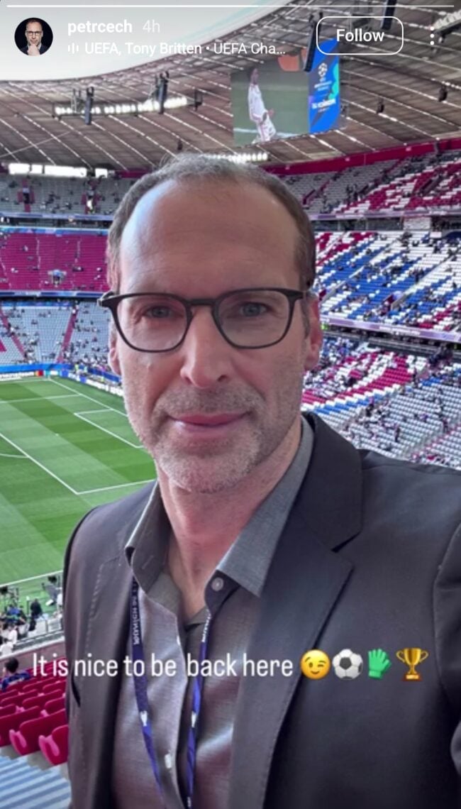 Chelsea legend Cech posts 'nice to be back' on Munich Champions League ...