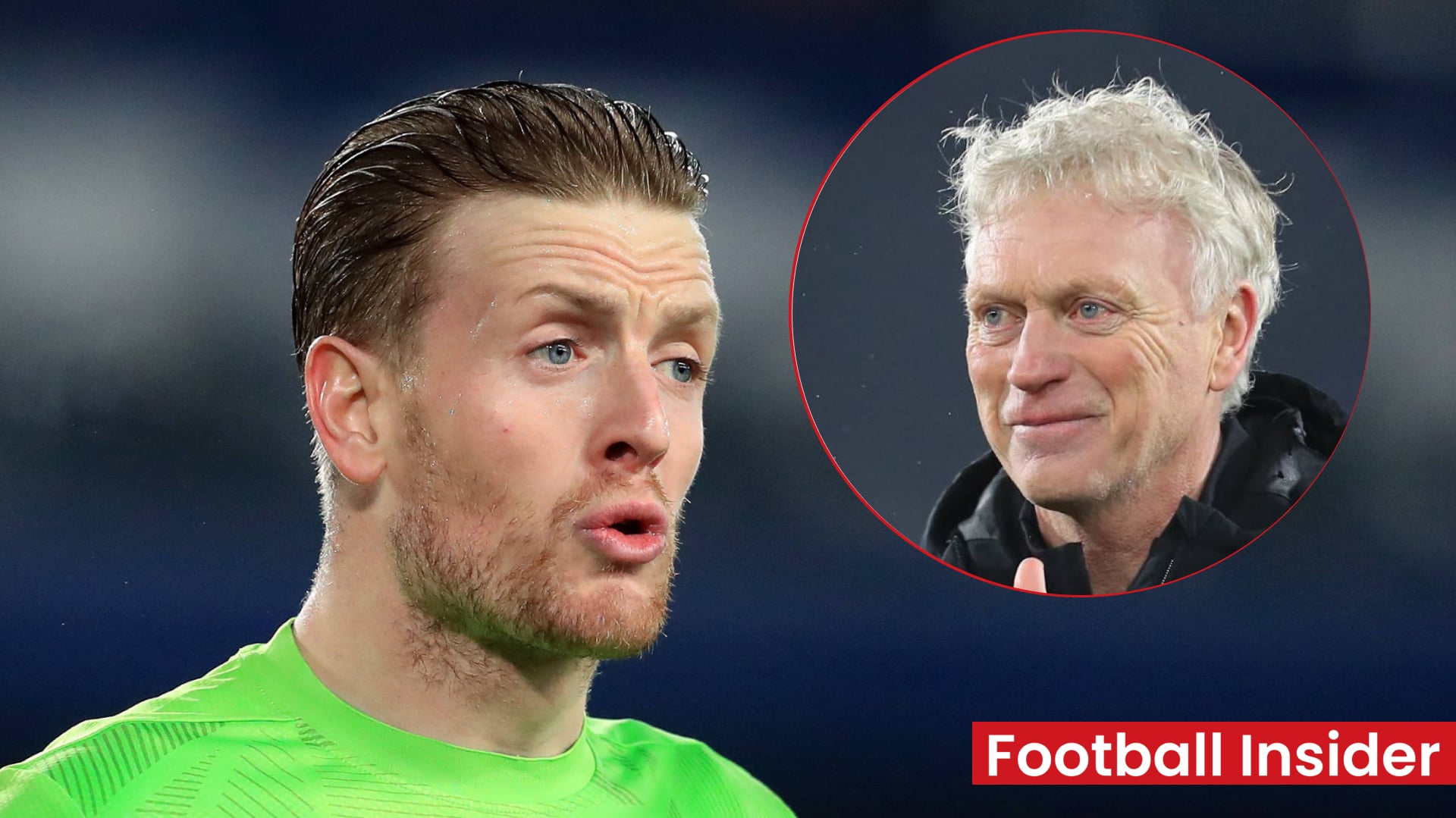 Jordan Pickford and James Tarkowski react excitedly after Everton agree ...