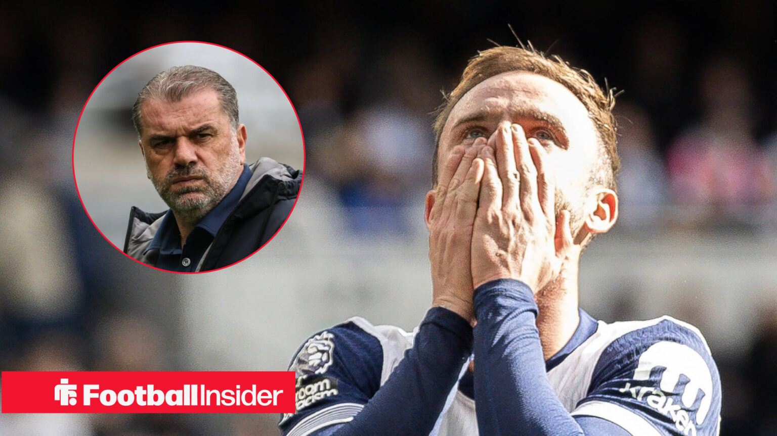 James Maddison laughs off Tottenham trophy dig to his face in new footage