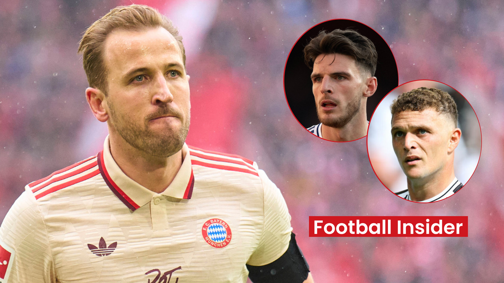 Declan Rice and Kieran Trippier react to Harry Kane's Bayern announcement