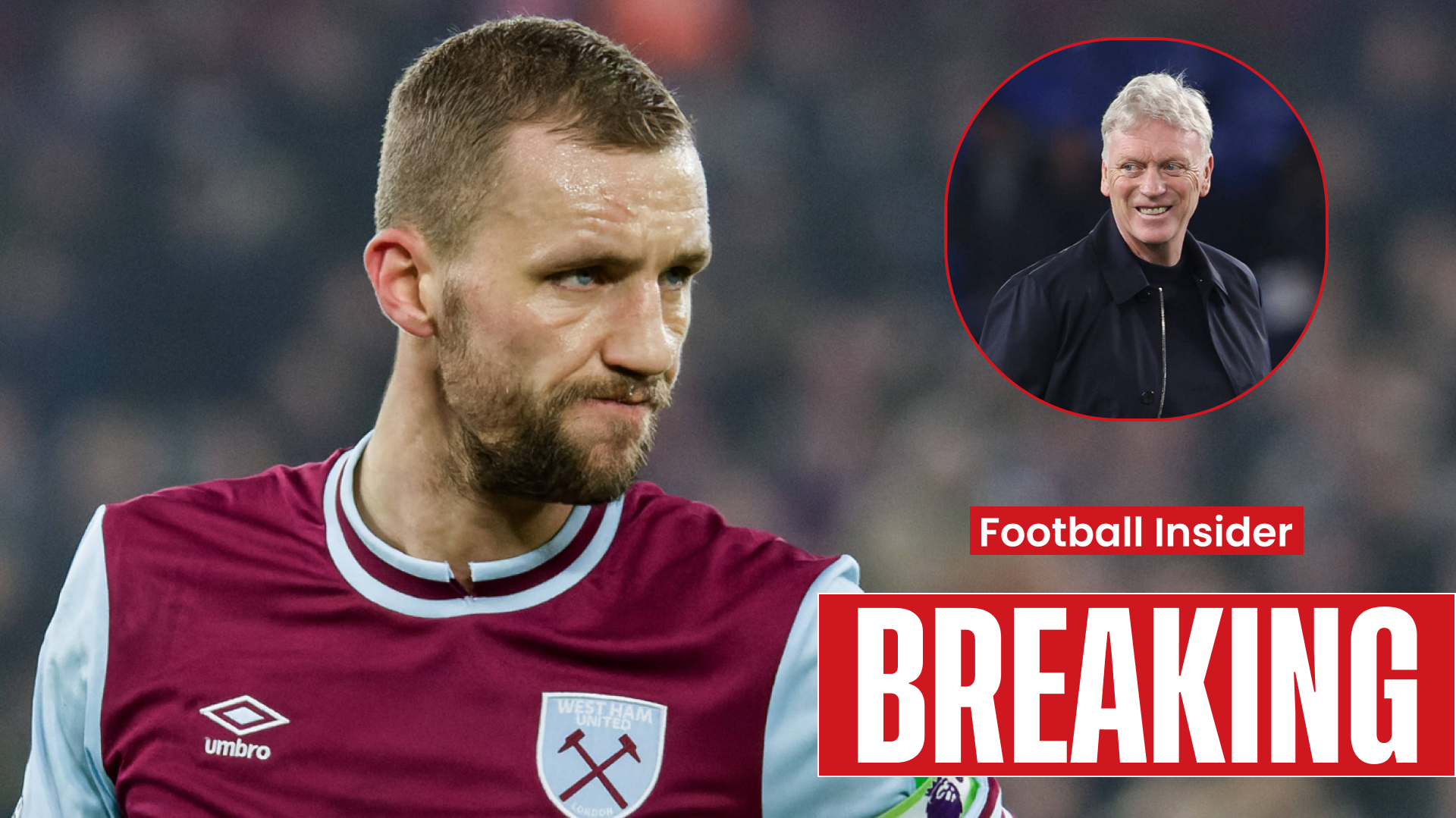 'Everton move for David Moyes favourite Tomas Soucek goes cold at West Ham'