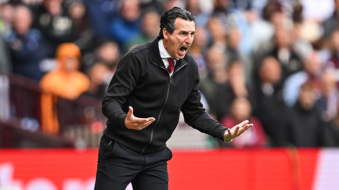 Jacob Ramsey and Amadou Onana react as Aston Villa's Leon Bailey sends ...