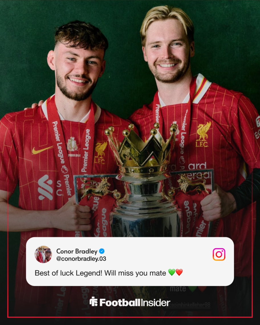 Conor Bradley sends heartfelt message as another Liverpool star confirms his exit
