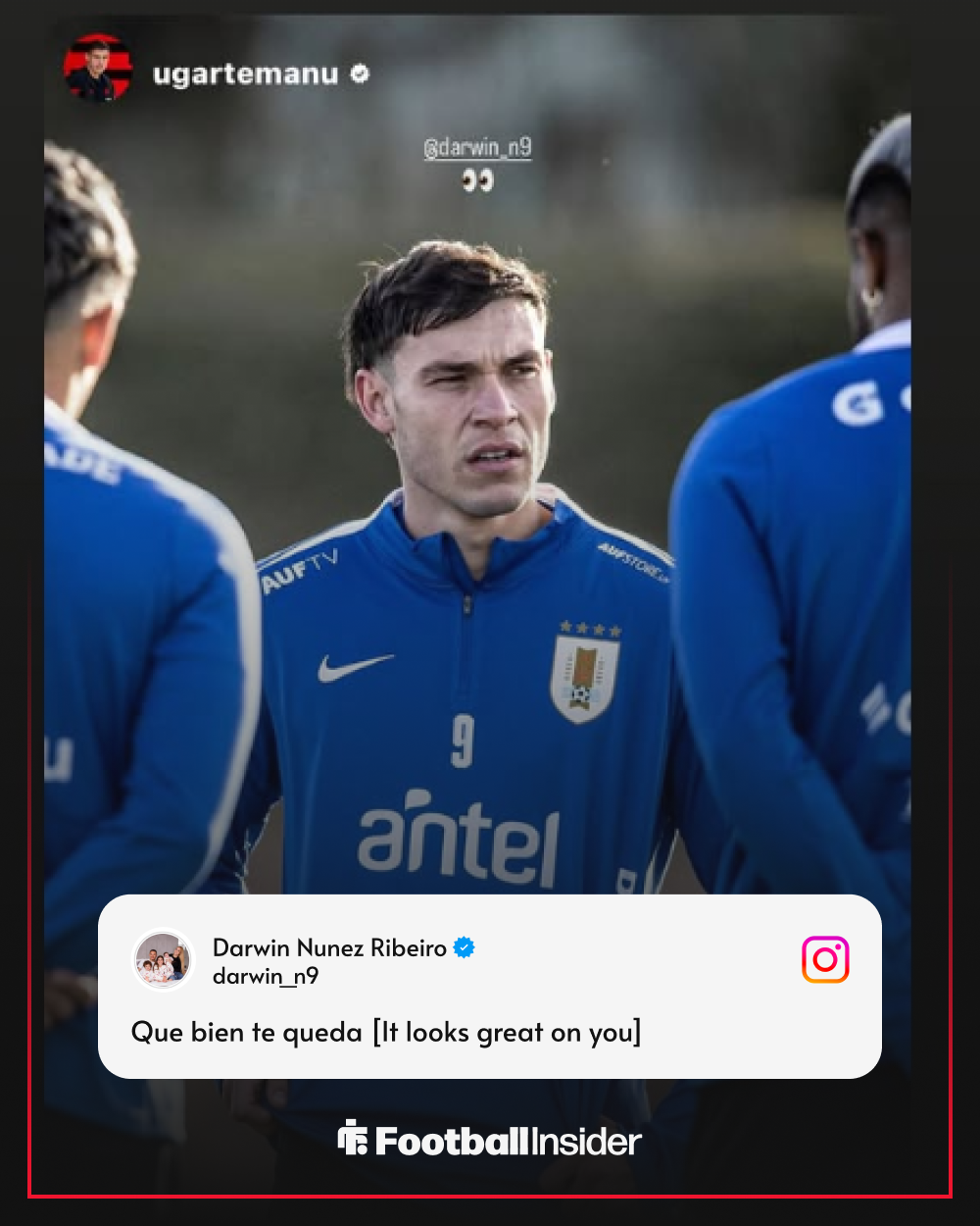 Darwin Nunez sends message to Man United's Manuel Ugarte as Liverpool exit looms