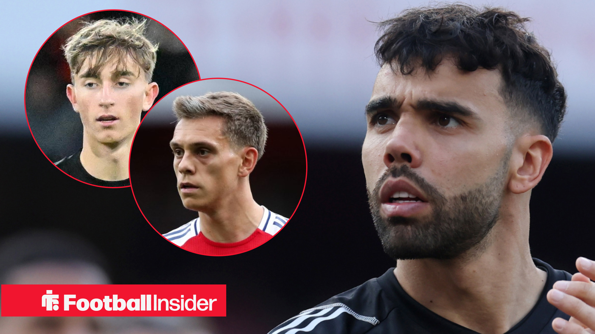 Dean Huijsen and Leandro Trossard react as David Raya arrives at new ...