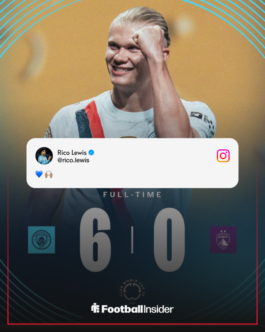 Rico Lewis shares new Man City message after Club World Cup controversy