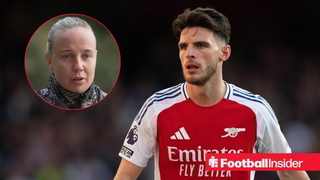 England star Declan Rice reacts to Beth Mead's emotional Lionesses message