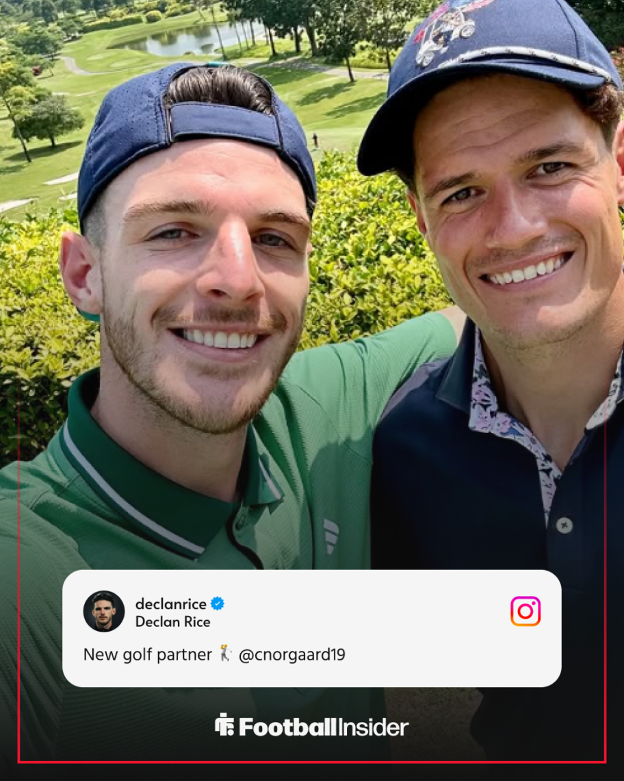 Declan Rice has found 'new golf partner' as Arsenal finalise latest signing