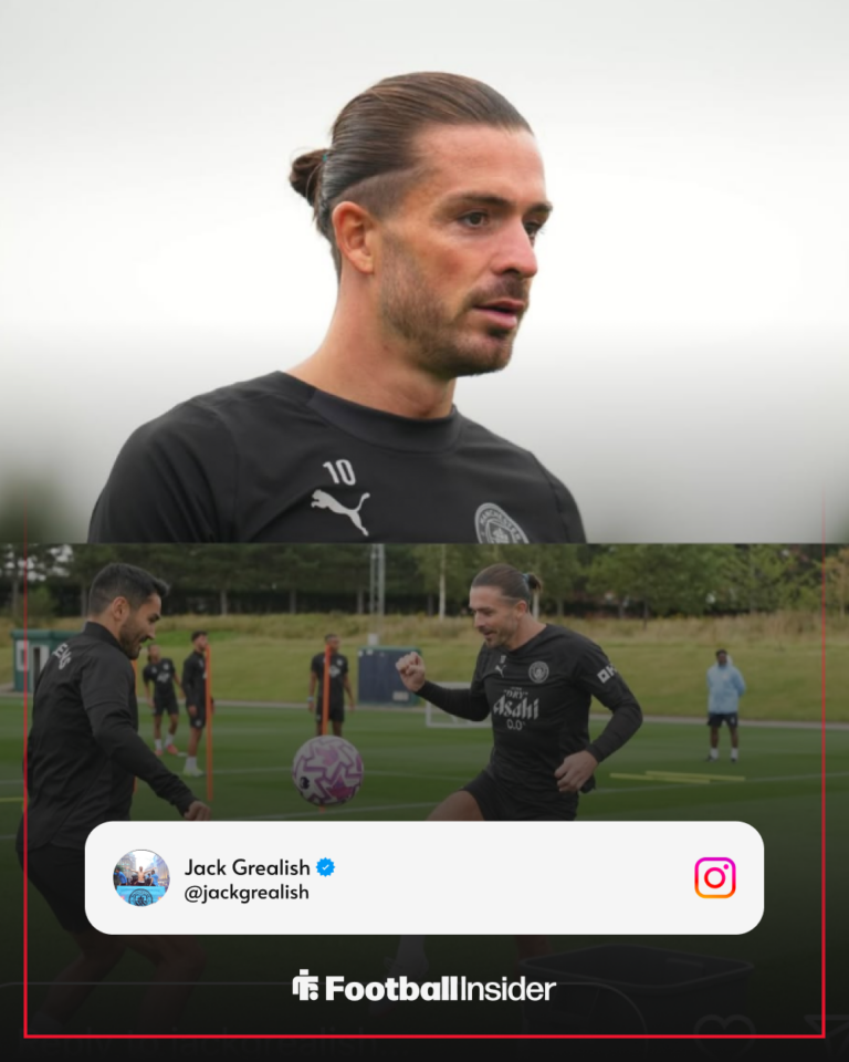 Jack Grealish posts Man City training ground update after being 'frozen ...