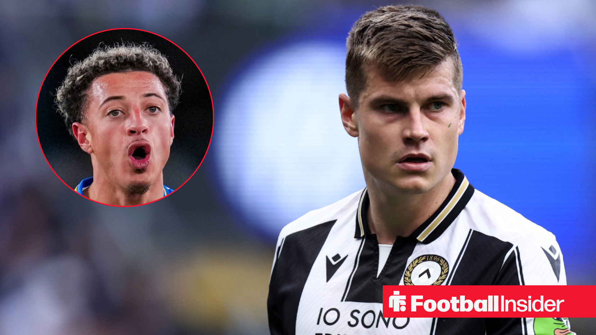 Leeds United captain Ethan Ampadu reacts to new signing Jaka Bijol's post