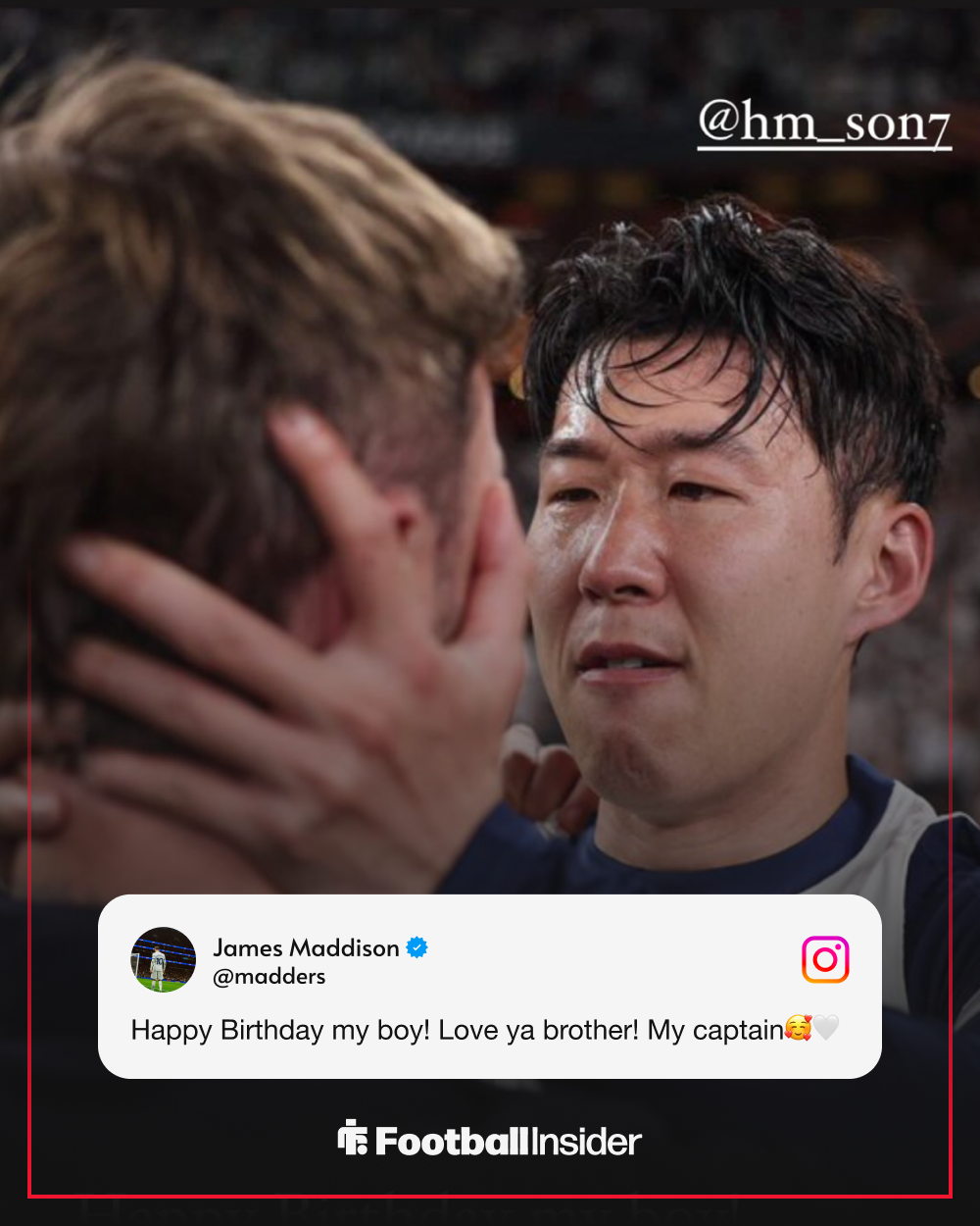 James Maddison sends heartfelt message to Son Heung-min in new Spurs ...