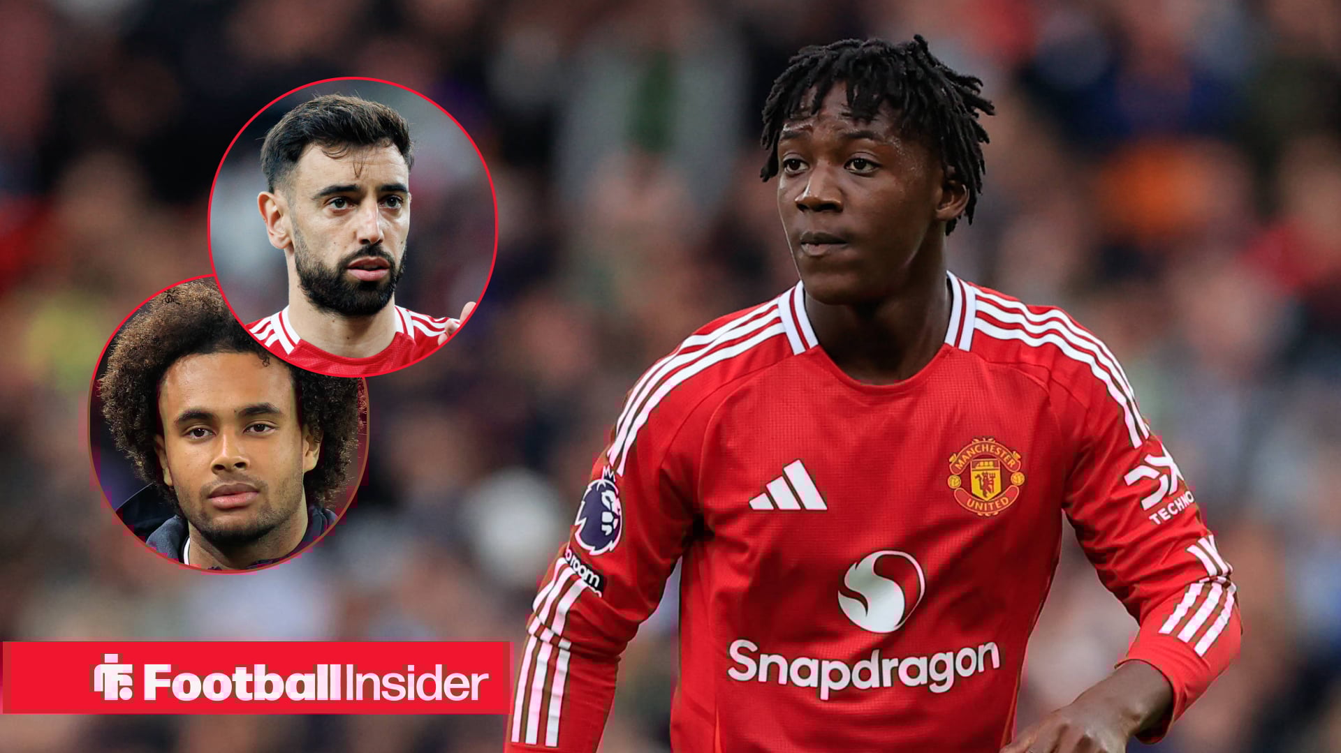 Bruno Fernandes and Joshua Zirkzee react to Kobbie Mainoo amid Man United exit whispers
