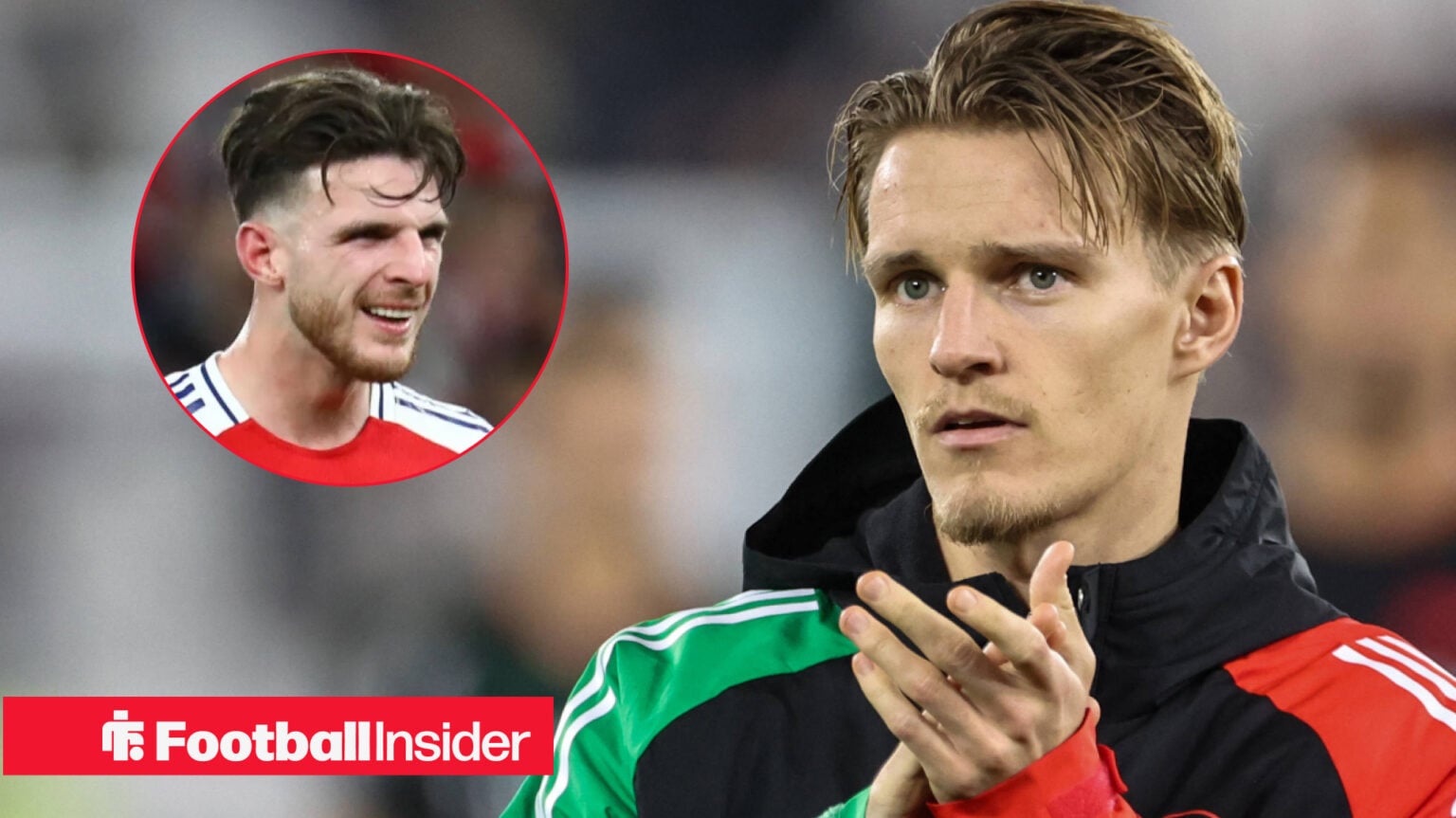 Declan Rice responds to Martin Odegaard's Arsenal training ground message