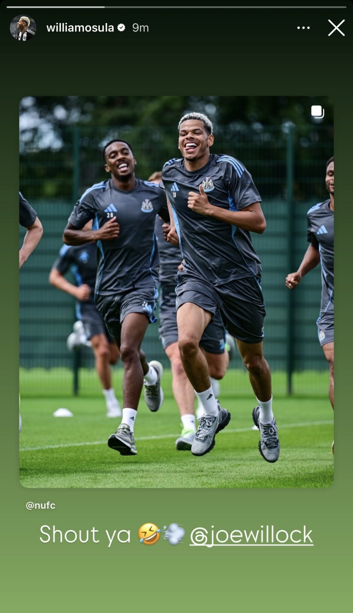 William Osula sends two-word message to Joe Willock amid Newcastle exit rumours