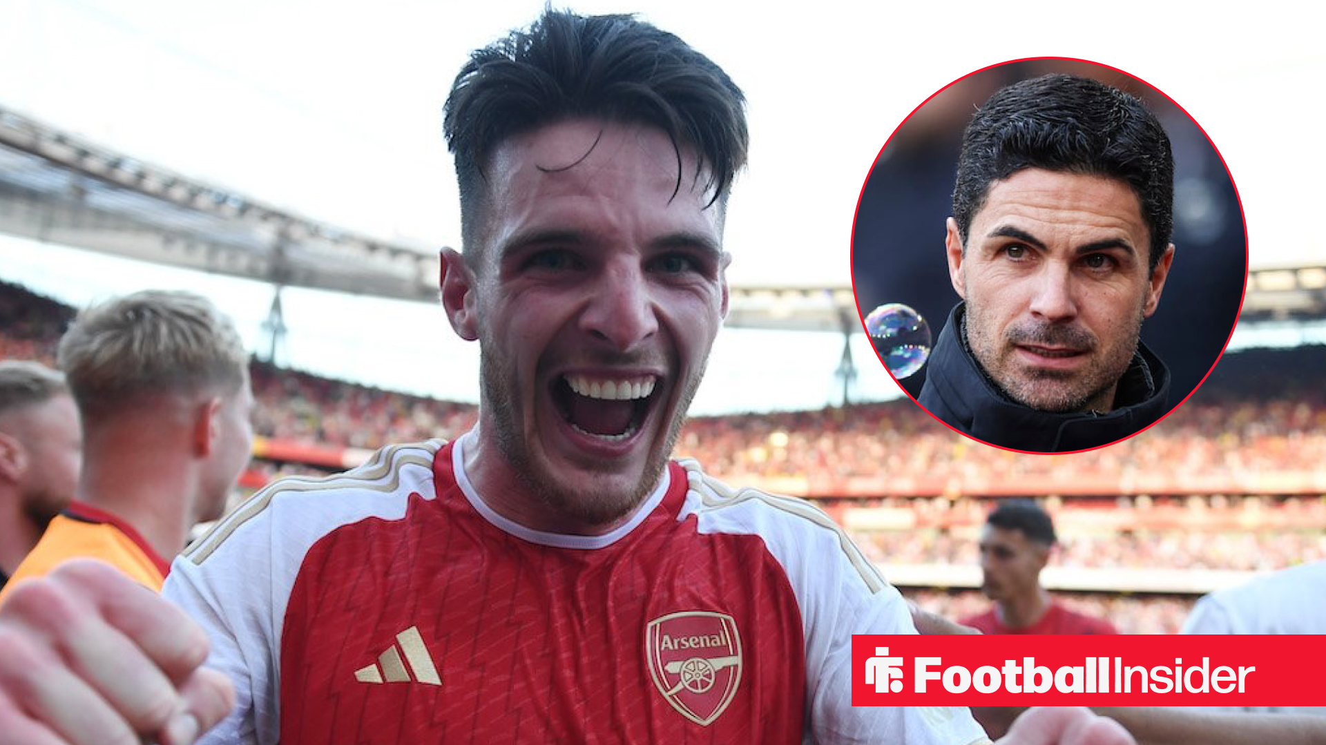 Declan Rice sends Arsenal airplane image as 'final piece of transfer rebuild' revealed