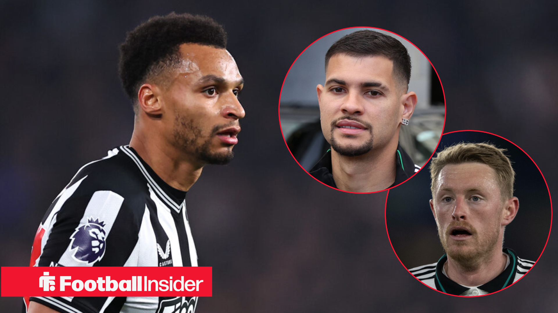 Bruno Guimaraes and Longstaff respond to Jacob Murphy's vivid message