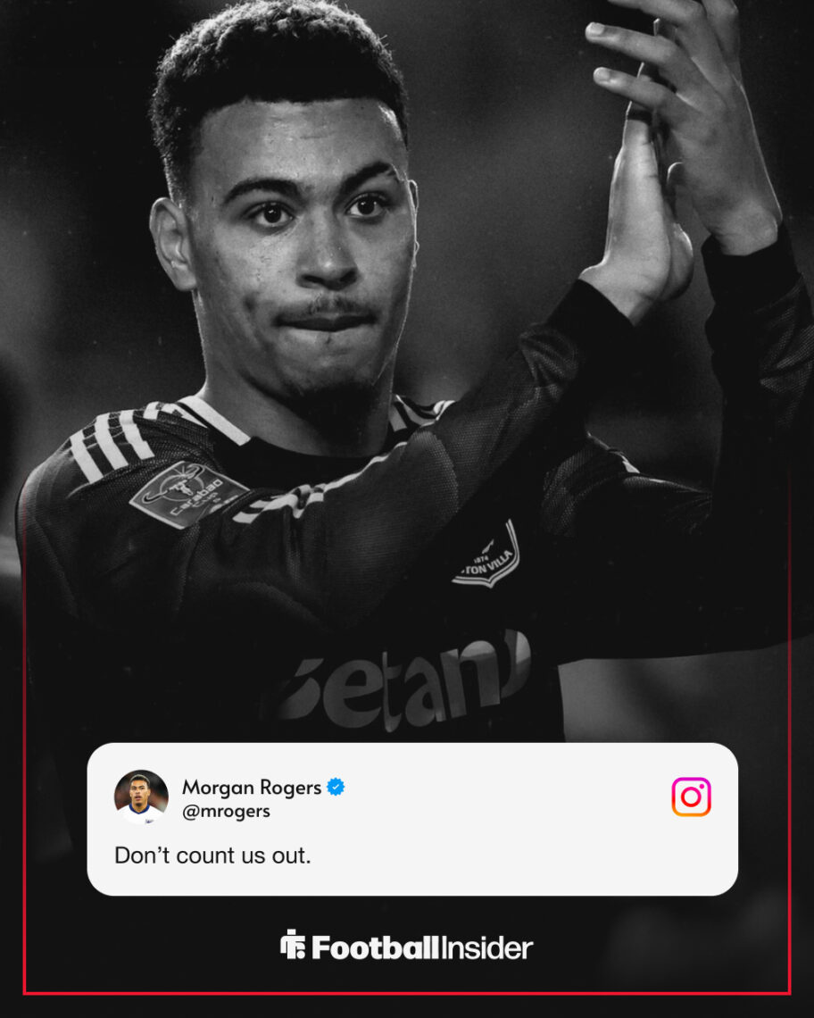Morgan Rogers hits back at Aston Villa critics in new message